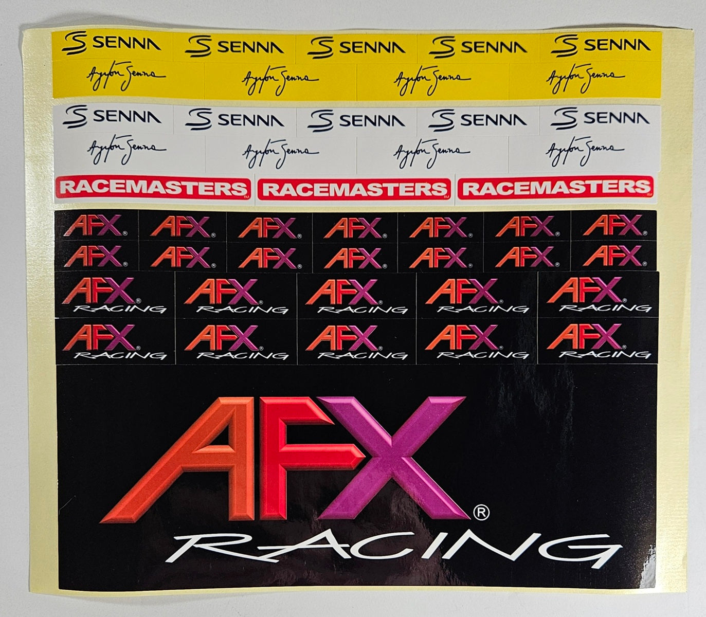 AFX Racemasters / Senna Sticker Sheet – Turn One Hobbies
